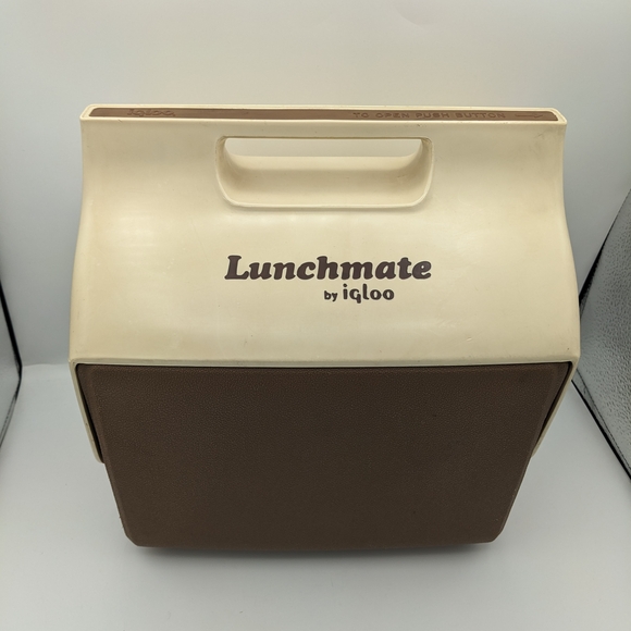 Igloo | Kitchen | Vintage Igloo Lunchmate Brown Beige Cooler Lunchbox ...